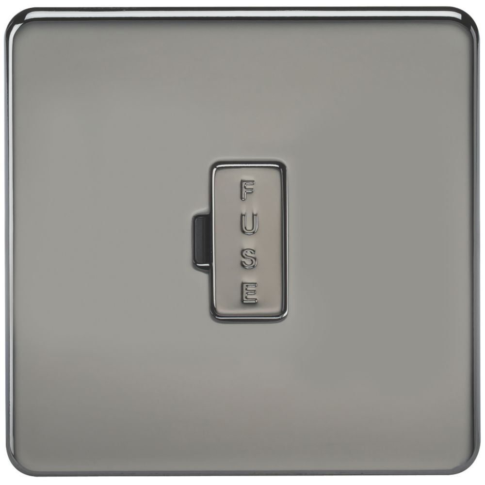 Knightsbridge 13A Unswitched Fused Spur Black Nickel - Screwfix