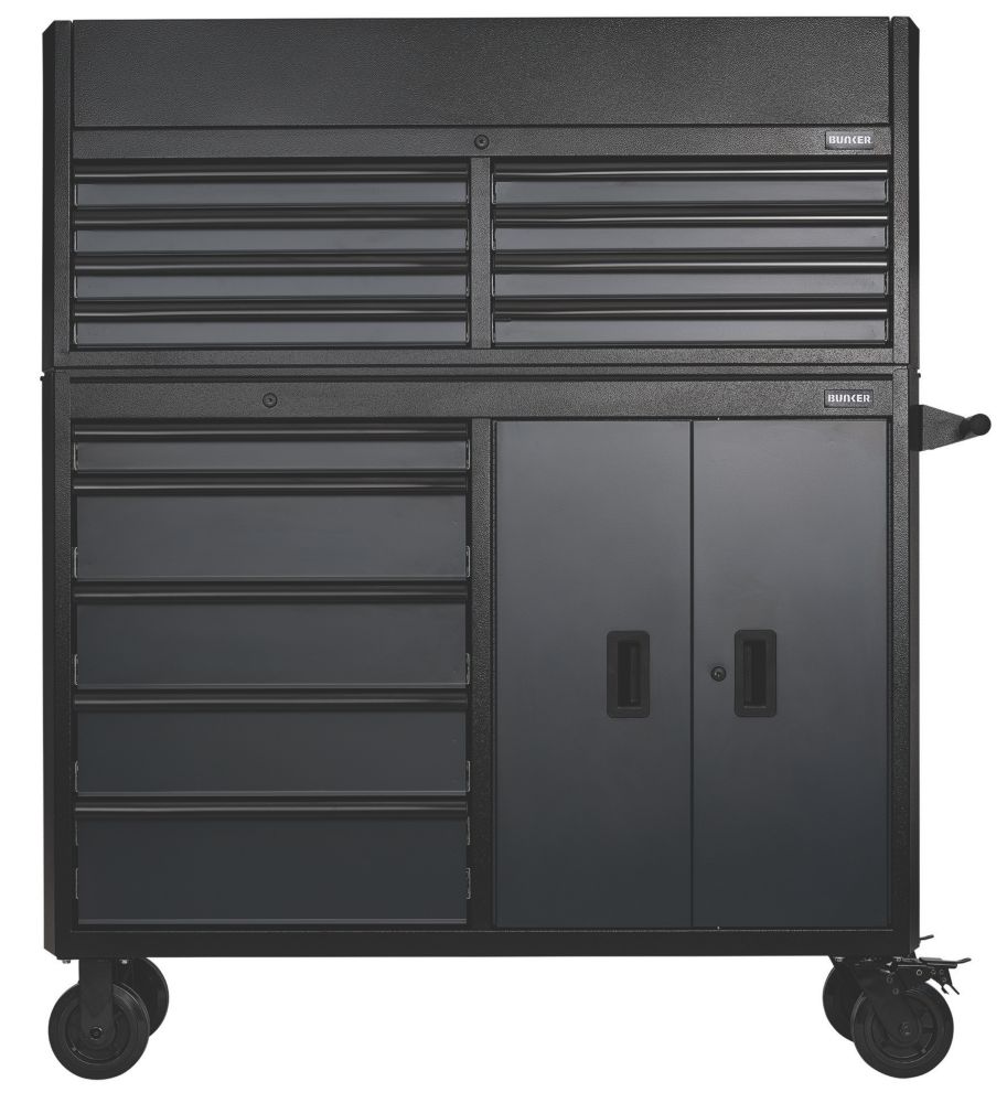 Bunker 13-Drawer Modular Roller Cabinet & Tool Chest - Screwfix