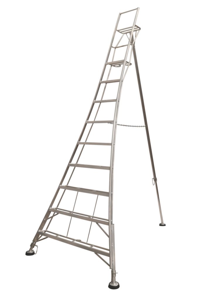 Werner Aluminium 3.39m 9 Step Swingback Tripod Step Ladder - Screwfix