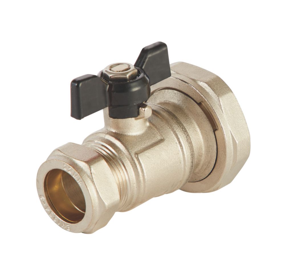 Flomasta Lever Operated Pump Valve 22mm x 1 1/2" - Screwfix