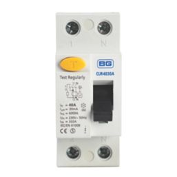 British General Fortress 40A 30mA DP A Curve RCD - Screwfix