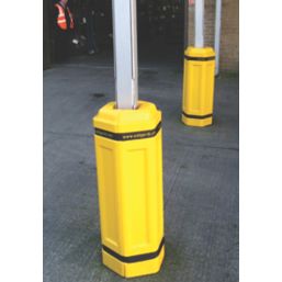 Addgards CP100 Slimline Column Protector Yellow/Black 430mm x 100mm - Screwfix