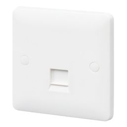 MK Base 1-Gang RJ45 Ethernet Socket White - Screwfix