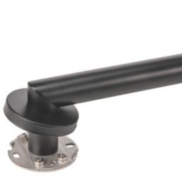 Croydex Straight Household Grab Bar Black 600mm - Screwfix