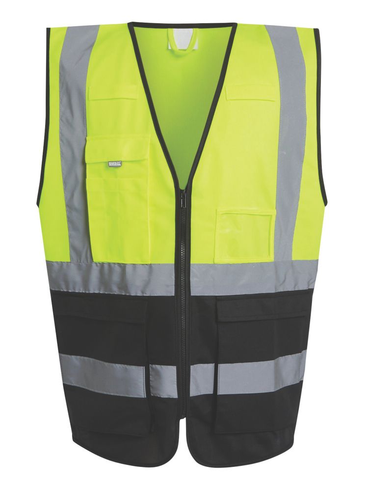 Regatta Pro Executive Hi-Vis Vest Yellow/Black 2X Large 47" Chest ...