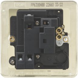 Knightsbridge 13A Switched Fused Spur with LED Brushed Brass - Screwfix