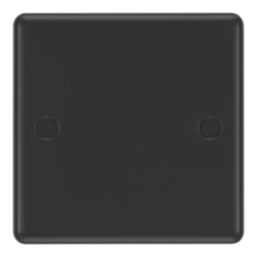 LAP 1-Gang Blanking Plate Matt Black - Screwfix