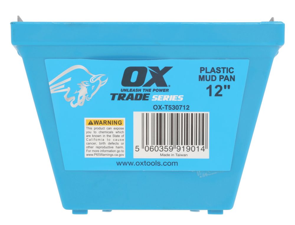 OX Trade Plastic 2.5Ltr Plasterers Mud Pan 12 x 3 Screwfix