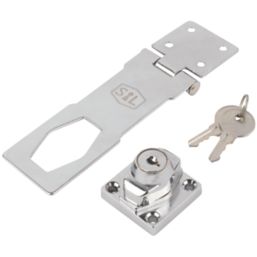 Smith & Locke Locking Hasp & Staple Chrome 115mm - Screwfix
