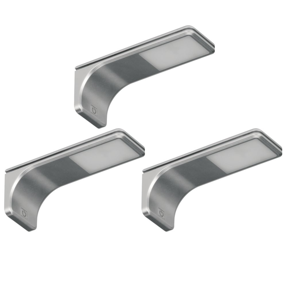 4lite Hampton Rectangular LED Silver Under Cabinet Lights Without Bezel ...