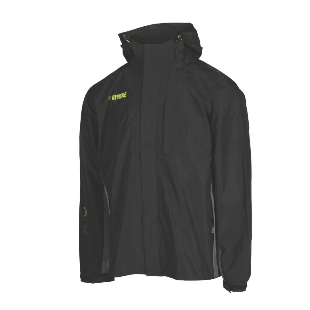 Apache Welland 100% Waterproof Jacket Black/Grey Large Size 48" Chest ...