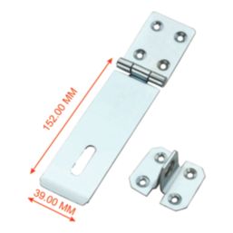 Smith & Locke Hasp & Staple Silver Zinc-Plated 152mm - Screwfix