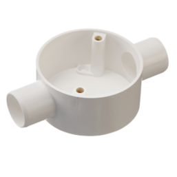 Deta TTE 2 Way 20mm Through Box White - Screwfix