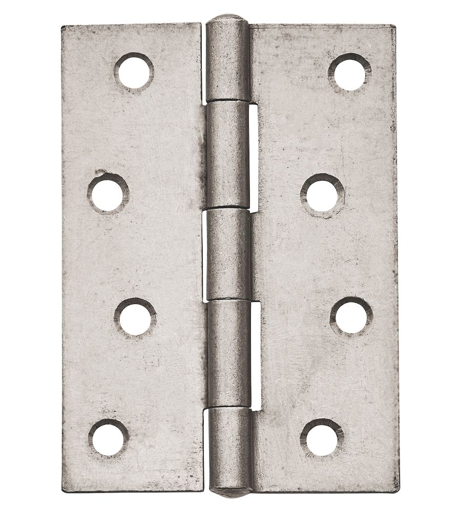 Self-Colour Fixed Pin Butt Hinges 100mm x 72mm 2 Pack - Screwfix