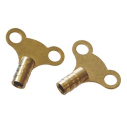 Faithfull Brass Radiator Keys 2 Pack - Screwfix