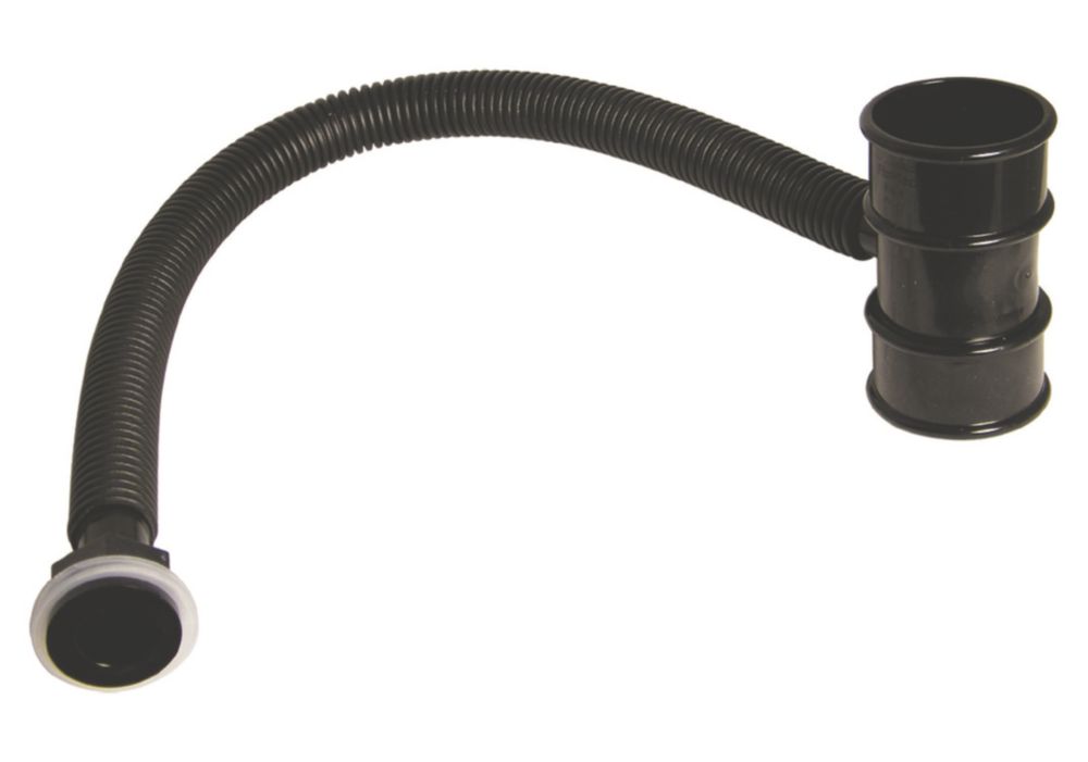 FloPlast MiniFlo Round Rainwater Diverter Black - Screwfix