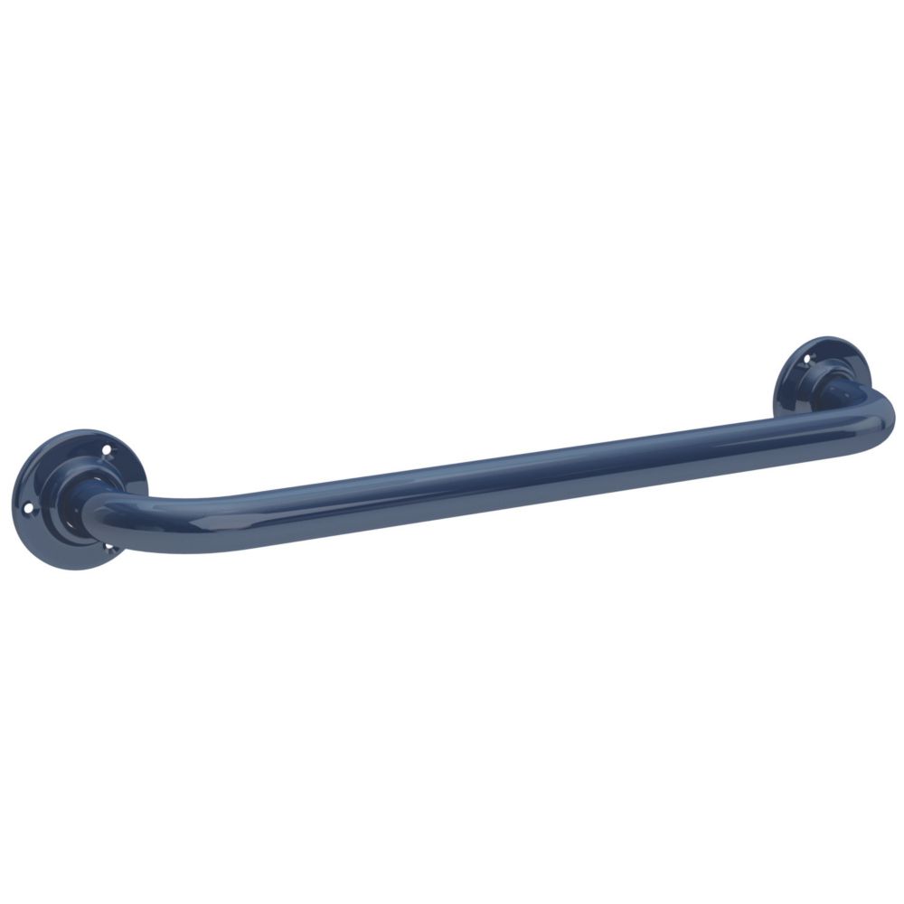Straight Doc M Grab Rail Blue (RAL 5011) 600mm - Screwfix