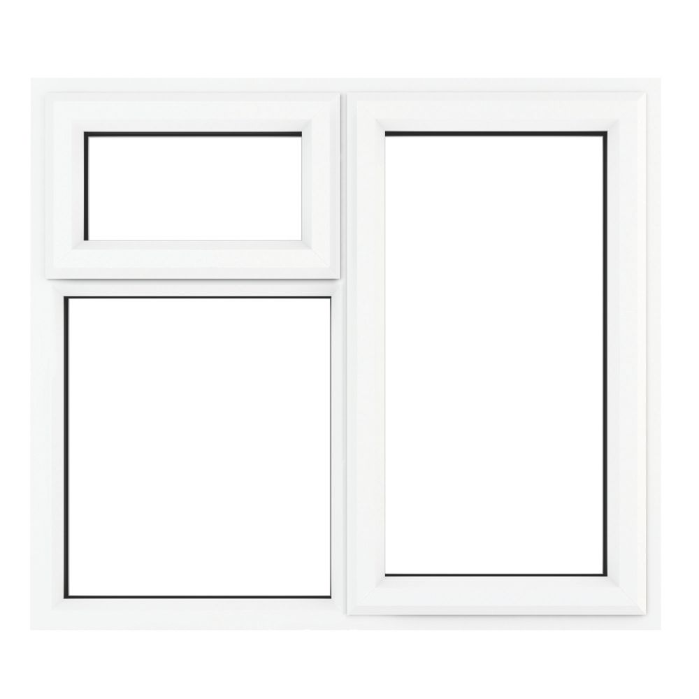 Crystal Right-Hand Opening Double-Glazed Casement White uPVC Window ...