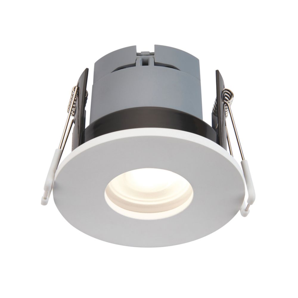 Saxby CosmosMidi Fixed Fire Rated LED Recessed Downlight White 6W 630lm ...