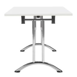 TC Group One Union Rectangular Folding Table White/Silver 1200mm x ...