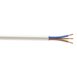 Time 3093Y White 3-Core 0.75mm² Flexible Cable 50m Drum - Screwfix