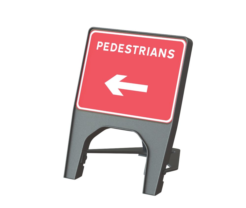 Melba Swintex Q Sign Rectangular "Pedestrian Left" Traffic Sign 610mm x ...