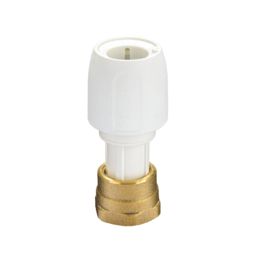 Hep2O Plastic Push-Fit Straight Tap Connector 15mm x 1/2" - Screwfix