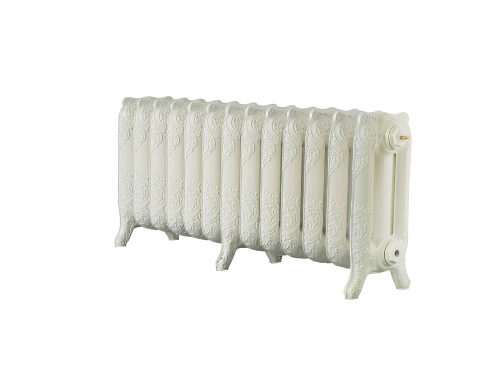 Arroll 470mm x 1074mm 3992BTU Cream Cast Iron 3 Column Radiator - Screwfix