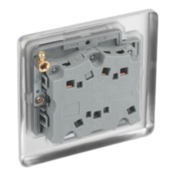 LAP 10AX 1-Gang 3-Pole Fan Isolator Switch Brushed Stainless Steel with ...