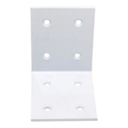 Essentials Angle Bracket Silver 70mm x 70mm x 55mm - Screwfix