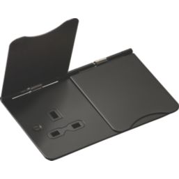 Knightsbridge FPR9UMB 13A 2-Gang Unswitched Floor Socket Matt Black ...