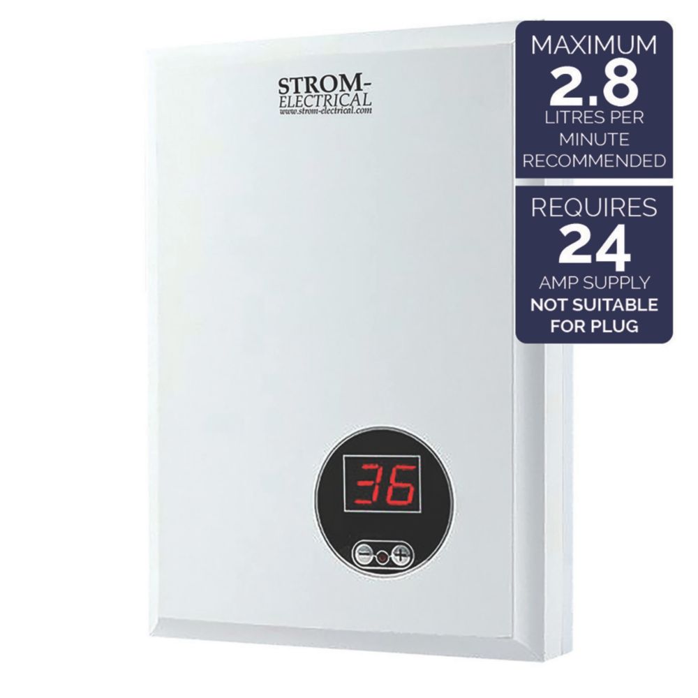 Strom Power Digital Instant Water Heater 5.5kW - Screwfix