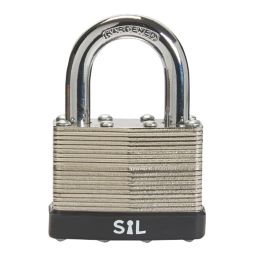 Smith & Locke Laminated Steel Water-Resistant Padlock 50mm - Screwfix