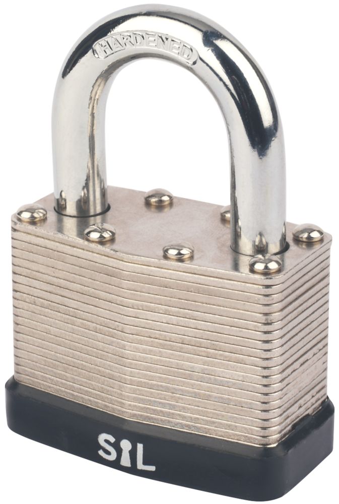 Smith & Locke Laminated Steel Water-Resistant Padlock 50mm - Screwfix