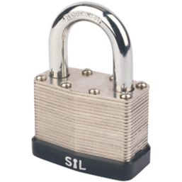 Smith & Locke Laminated Steel Water-Resistant Padlock 50mm - Screwfix