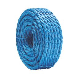 Essentials Twisted Rope Blue 10mm x 20m - Screwfix