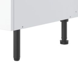 Pragma 2-Door Matt White 800mm x 590mm x 860mm Flat Packed Kitchen Base ...