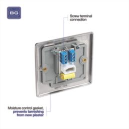 British General Nexus Metal 1-Gang Master Telephone Socket Antique ...