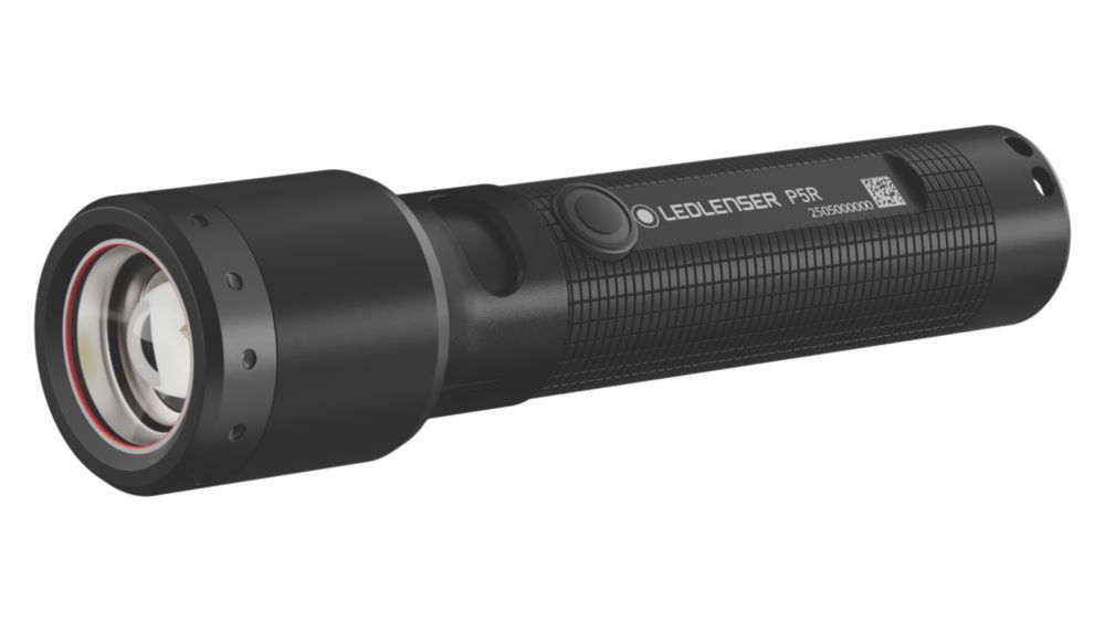 LEDlenser P5R Rechargeable LED Torch Black 750lm - Screwfix