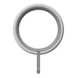 Rothley Matt White Steel Curtain Rings 28mm 10 Pack - Screwfix