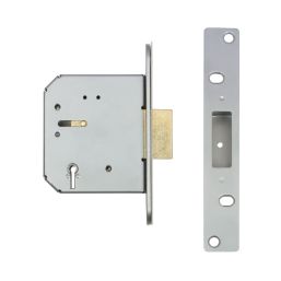 ERA 5 Lever Satin Nickel Mortice Deadlock 76mm Case - 56mm Backset ...