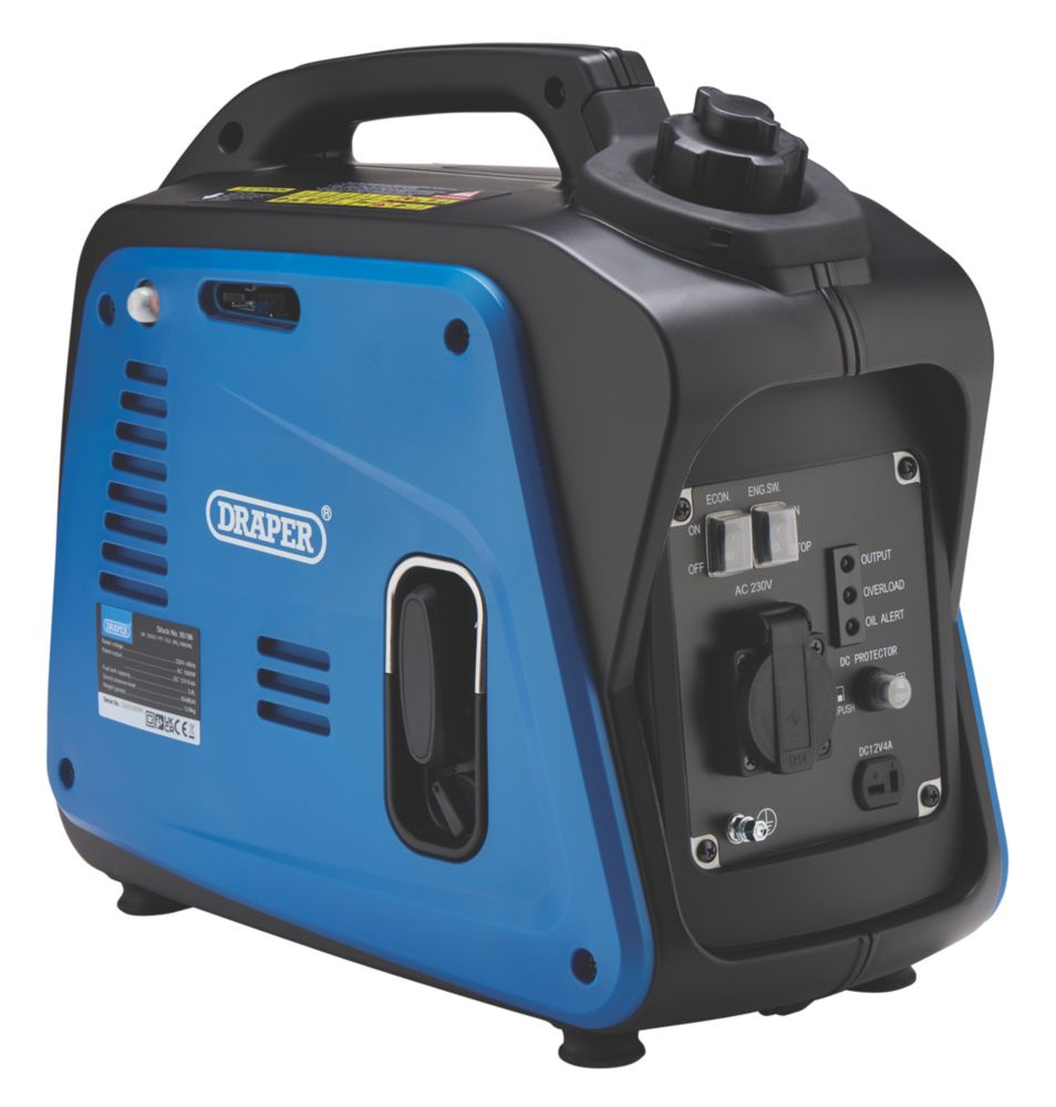 Draper 95196 1000W Inverter Generator 230V - Screwfix