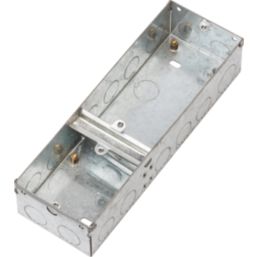 Knightsbridge 2 + 1-Gang Galvanised Steel Unfinished Back Box 47mm 5 ...