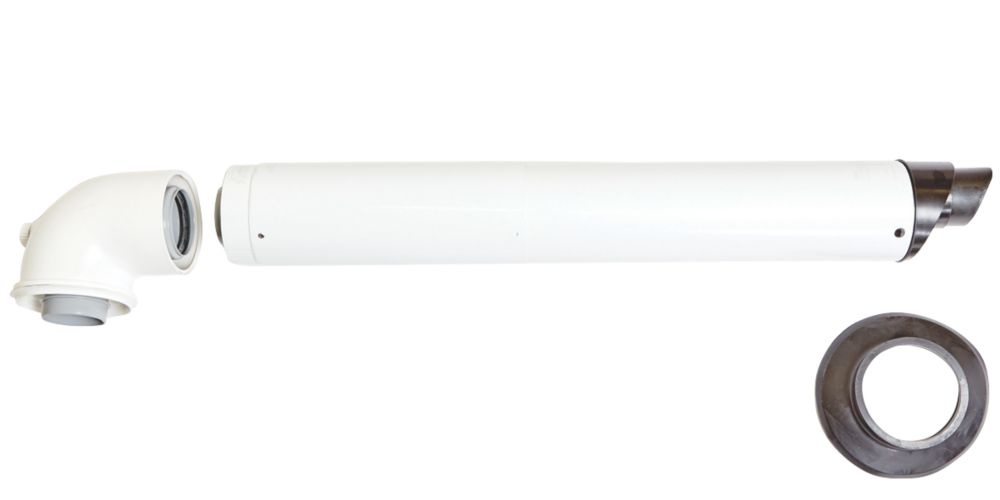 Ideal Heating Horizontal Telescopic Flue Terminal 60/100mm - Screwfix