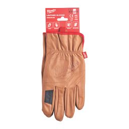 Milwaukee Leather Gloves Natural X Large - Screwfix
