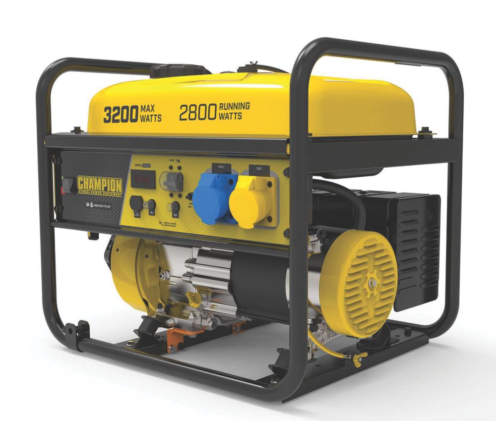 Champion 500560-UK 3200W Frame Type Petrol Generator 120 / 240V - Screwfix