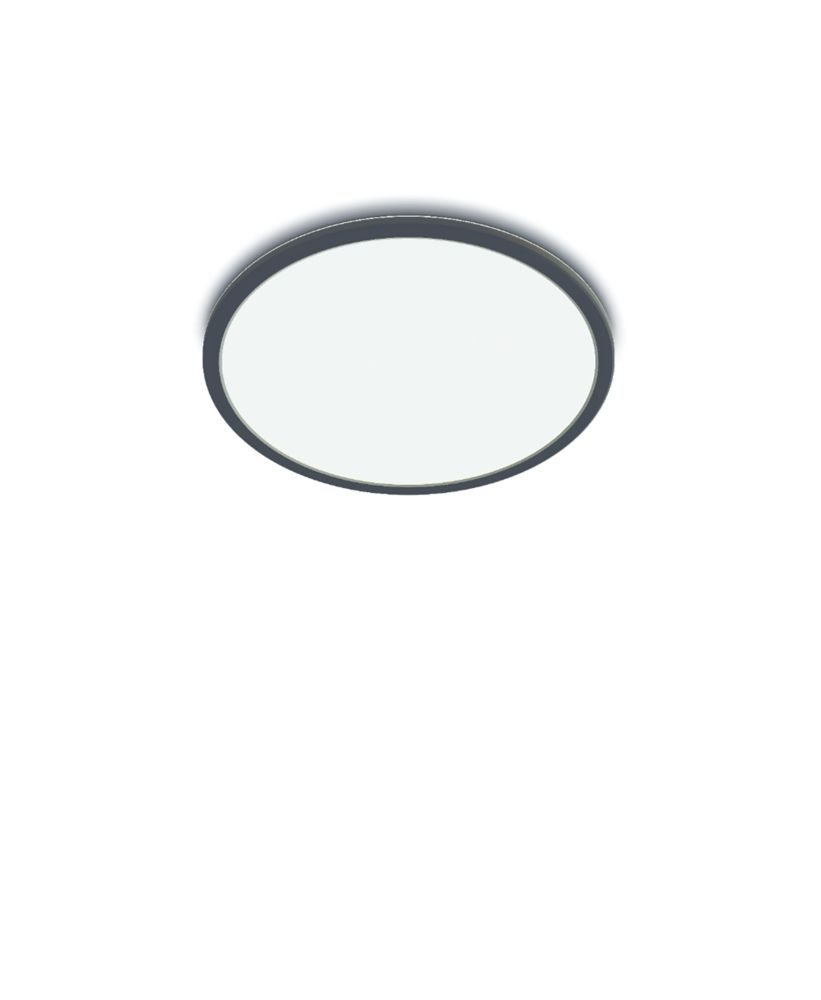 Philips SuperSlim LED Ceiling Light IP44 Black 18W 1500lm - Screwfix