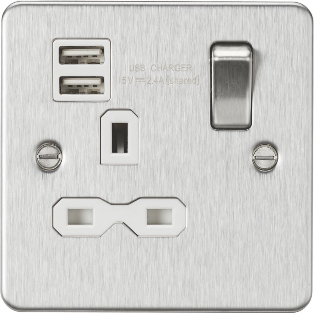 Knightsbridge 13A 1-Gang SP Switched Socket + 2.1A 12W 2-Outlet Type A ...