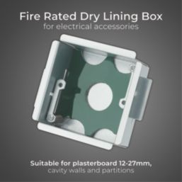 British General Fire Rated 1-Gang Dry Lining Box 35mm - Screwfix