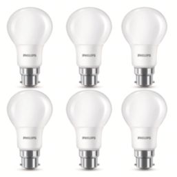 Philips B22 A60 LED Light Bulb 470lm 4.9W 6 Pack - Screwfix